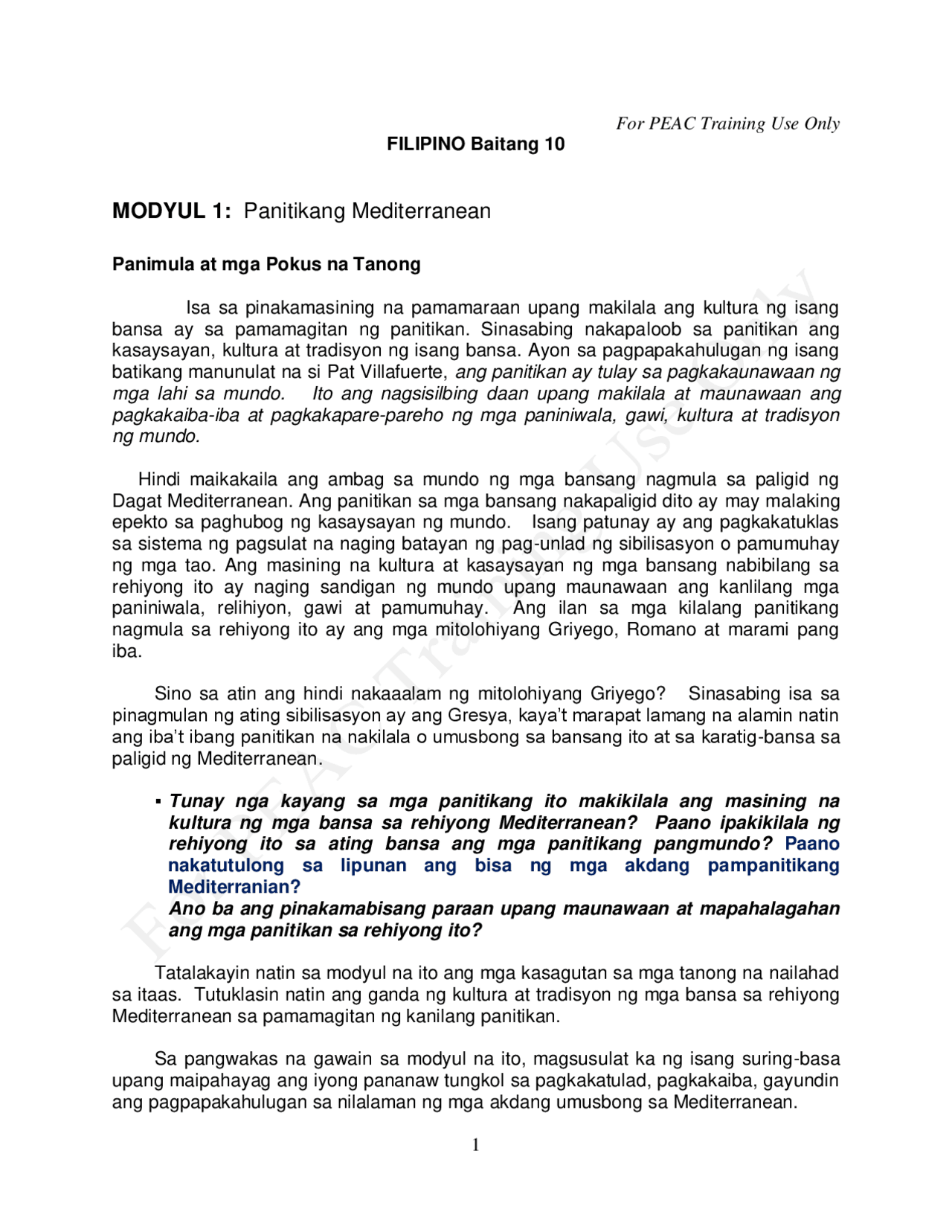 Filipino Grade 10 Answer Keys Essays high School Mathematics Docsity Filipino Grade 10 Answer Keys Essays high School Mathematics Docsity
