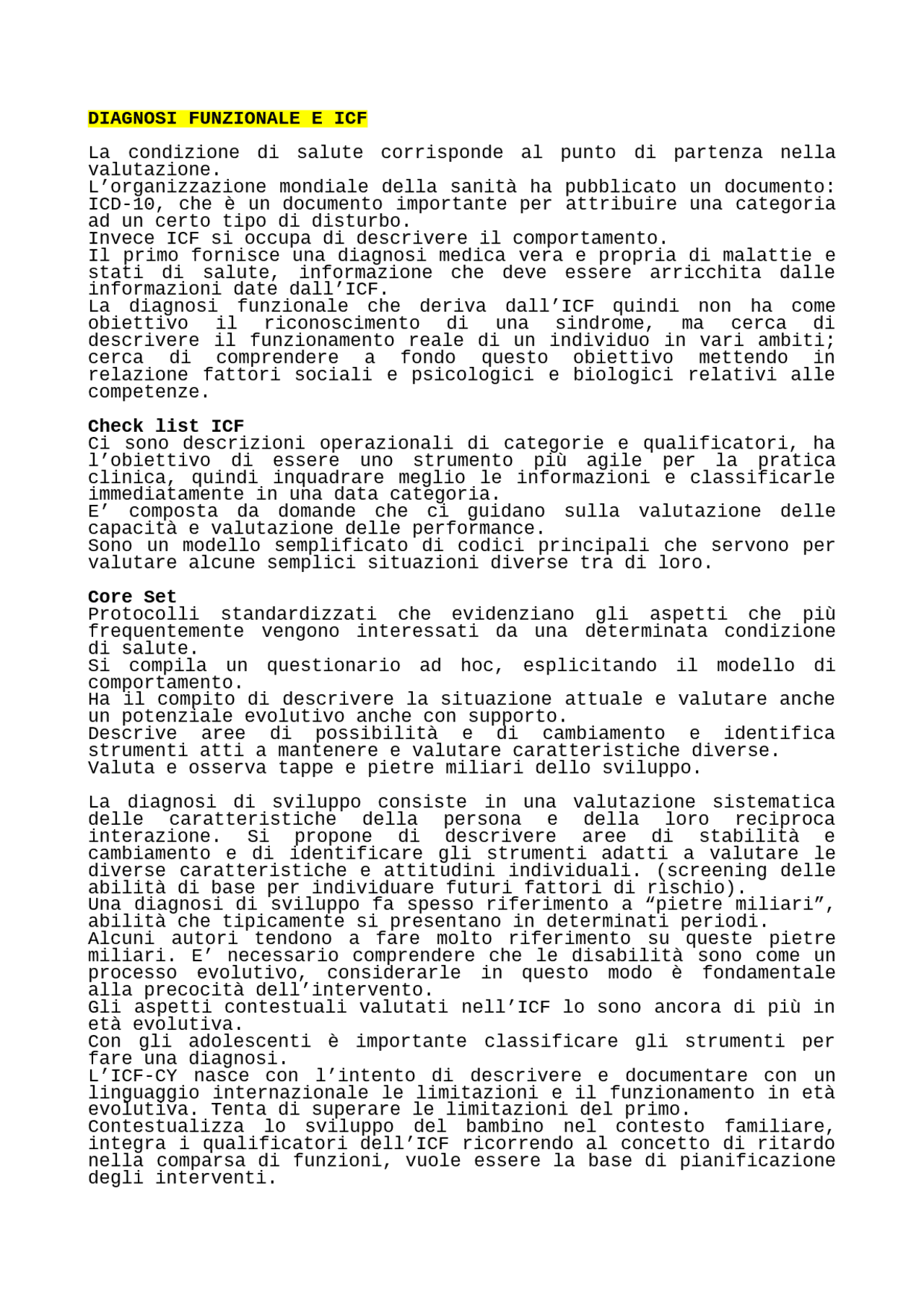 Psicologia Delle Disabilità Docsity
