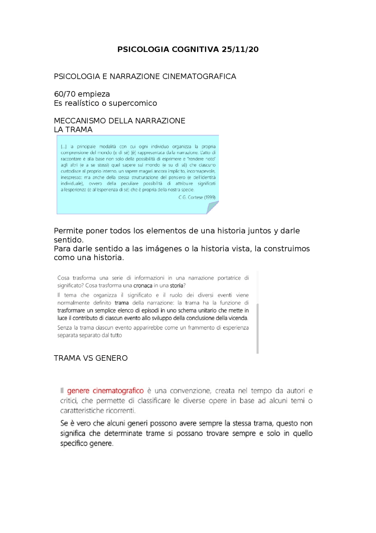 Appunti Psicologia Cognitiva Docsity