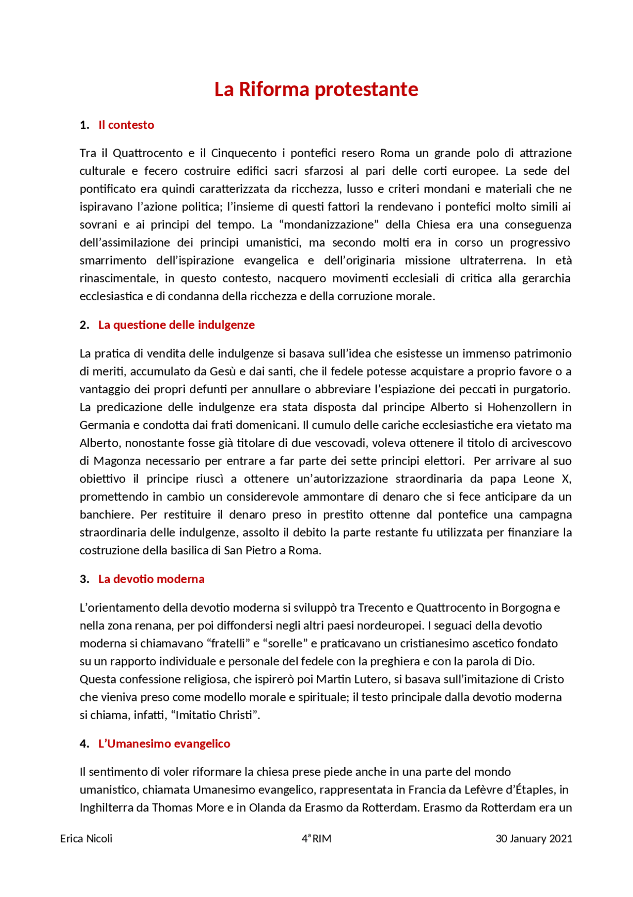 La Riforma Protestante Docsity