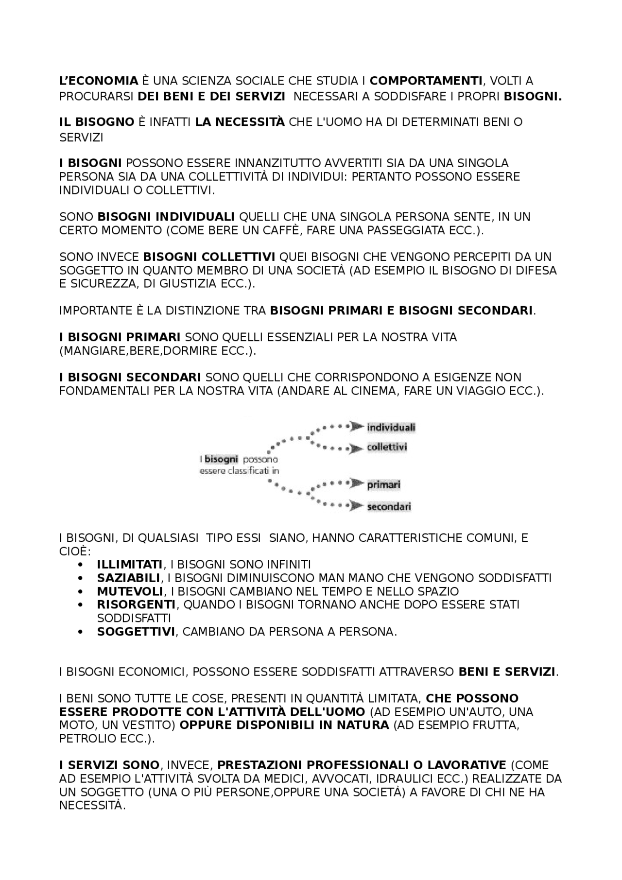 Diritto Beni E Bisogni Riassunto Facile E Semplice Docsity
