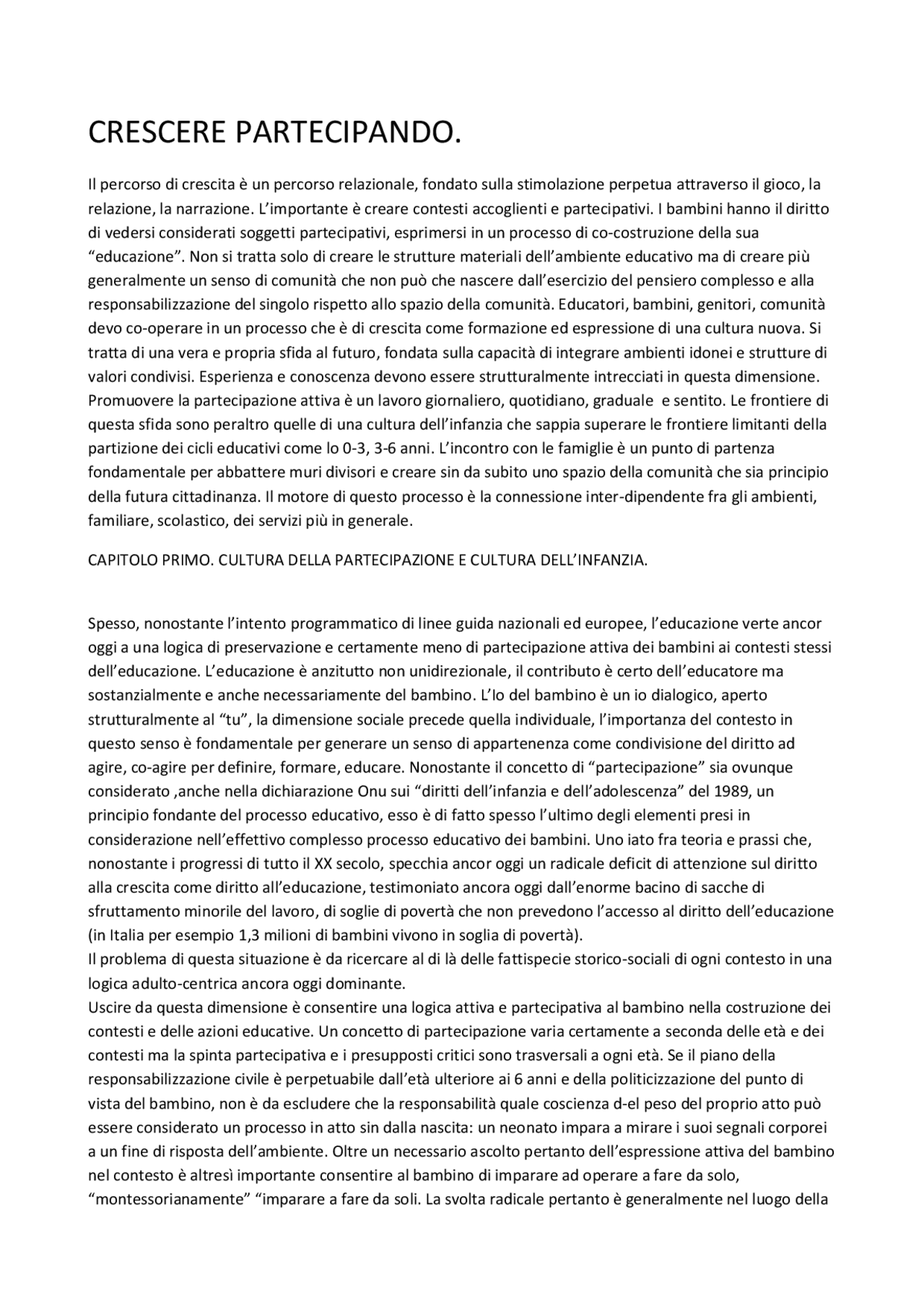 Monica Amandini Crescere Partecipando Docsity