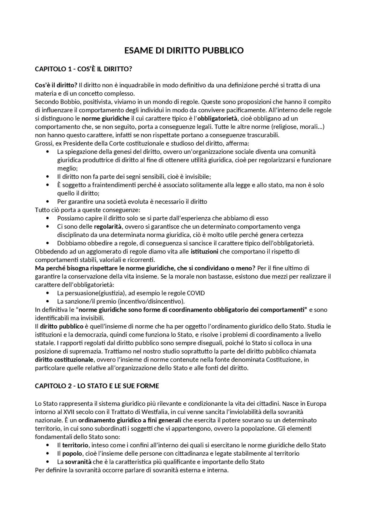 Riassunto Diritto Pubblico Docsity