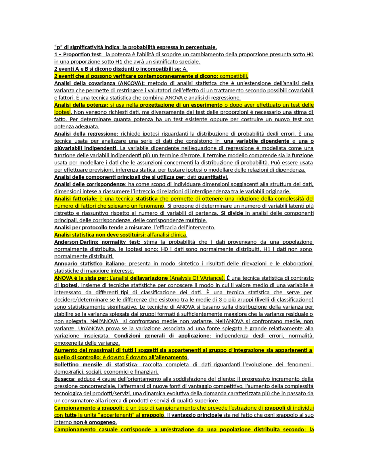 Domande Esame Statistica Pegaso 20202021 Lm 47 Test Docsity