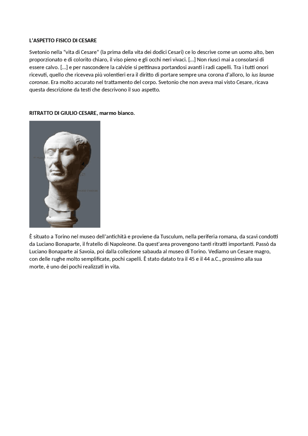 Ritratti Romani Unical 20192020 Docsity