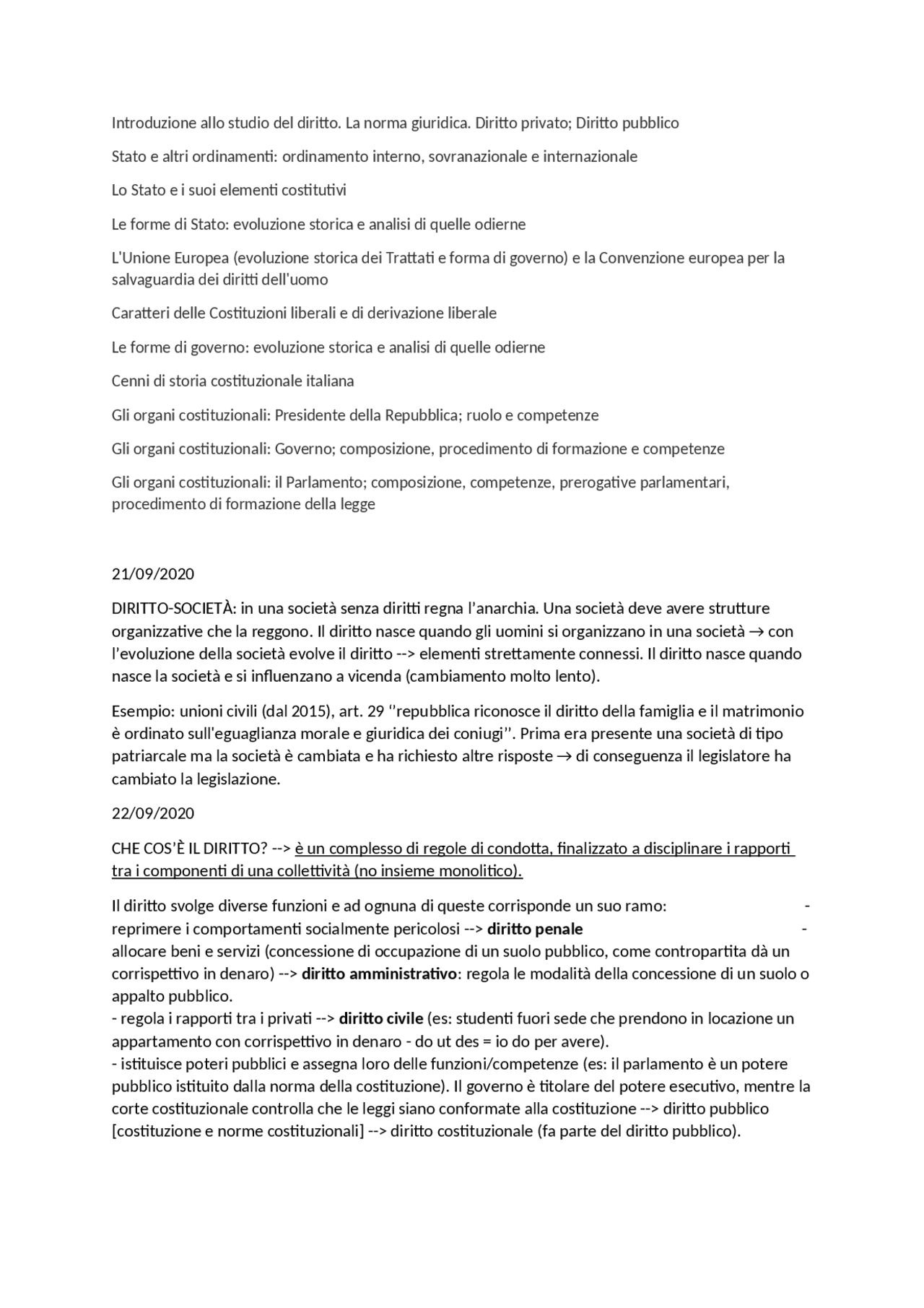 Fondamenti Di Diritto Pubblico Docsity