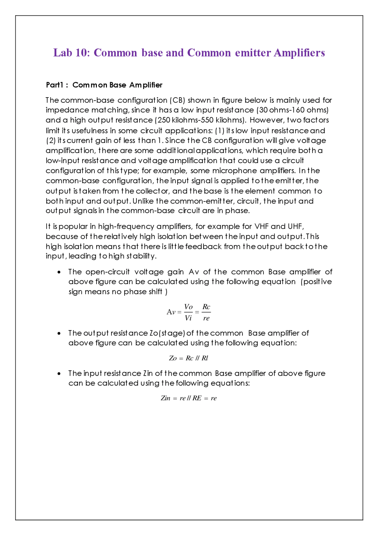 Electronic Devices And Circuits Lab Manual Docsity