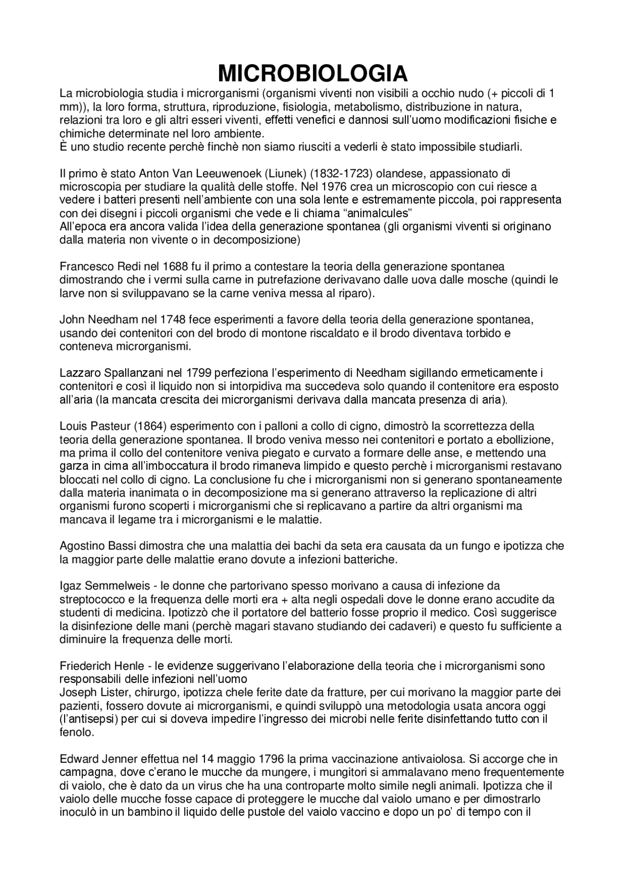Appunti Di Microbiologia Docsity