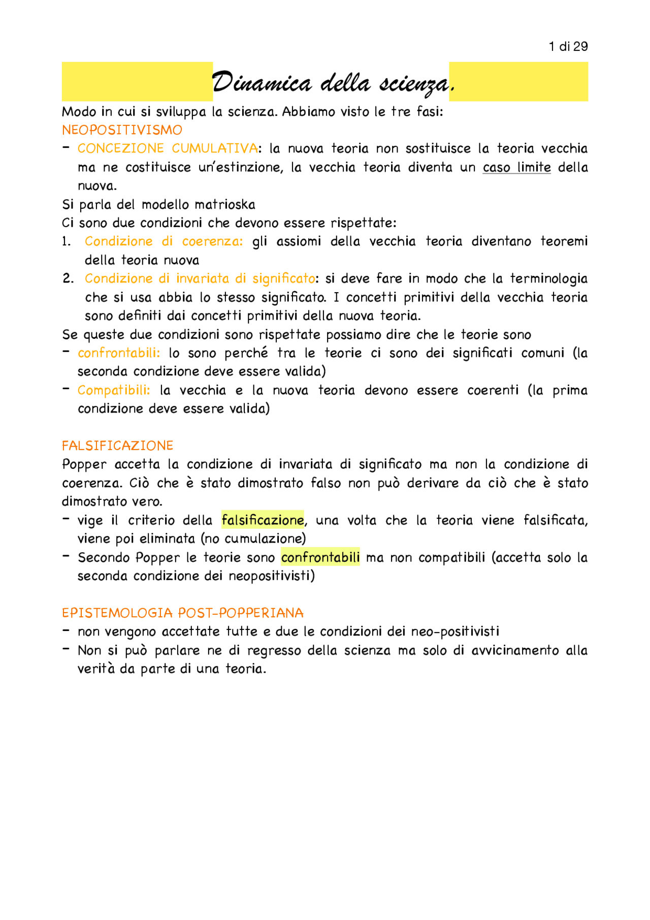 Epistemologia Delle Scienze Umane Secondo Parziale 20202021 Docsity