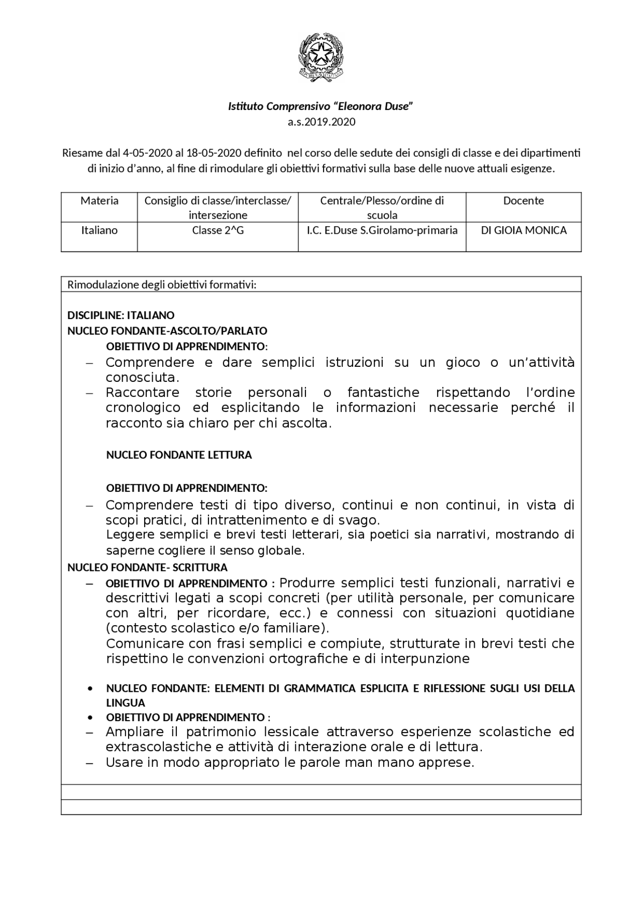 Riesame Italiano Didattica A Distanza Docsity