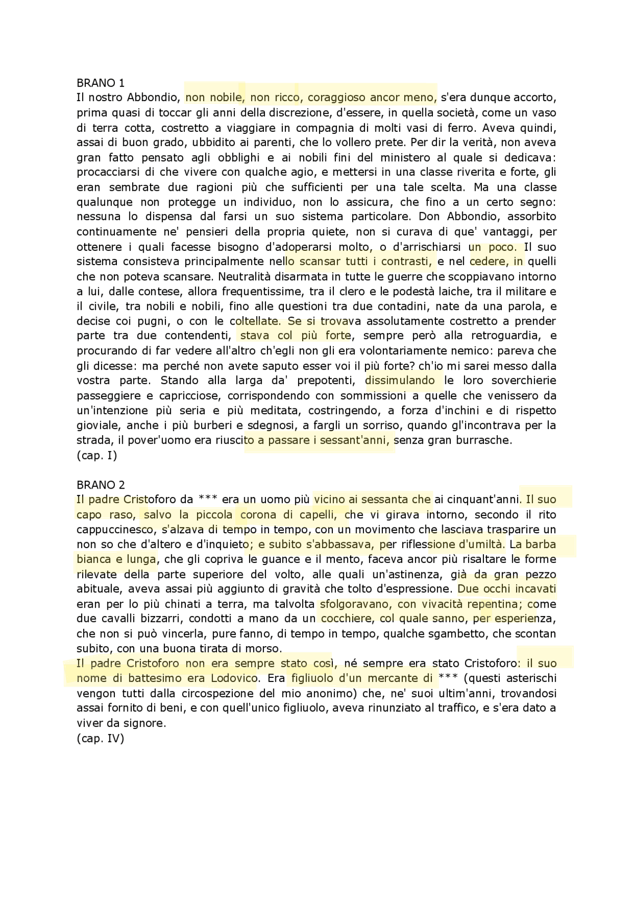 Appunti Promessi Sposi Docsity