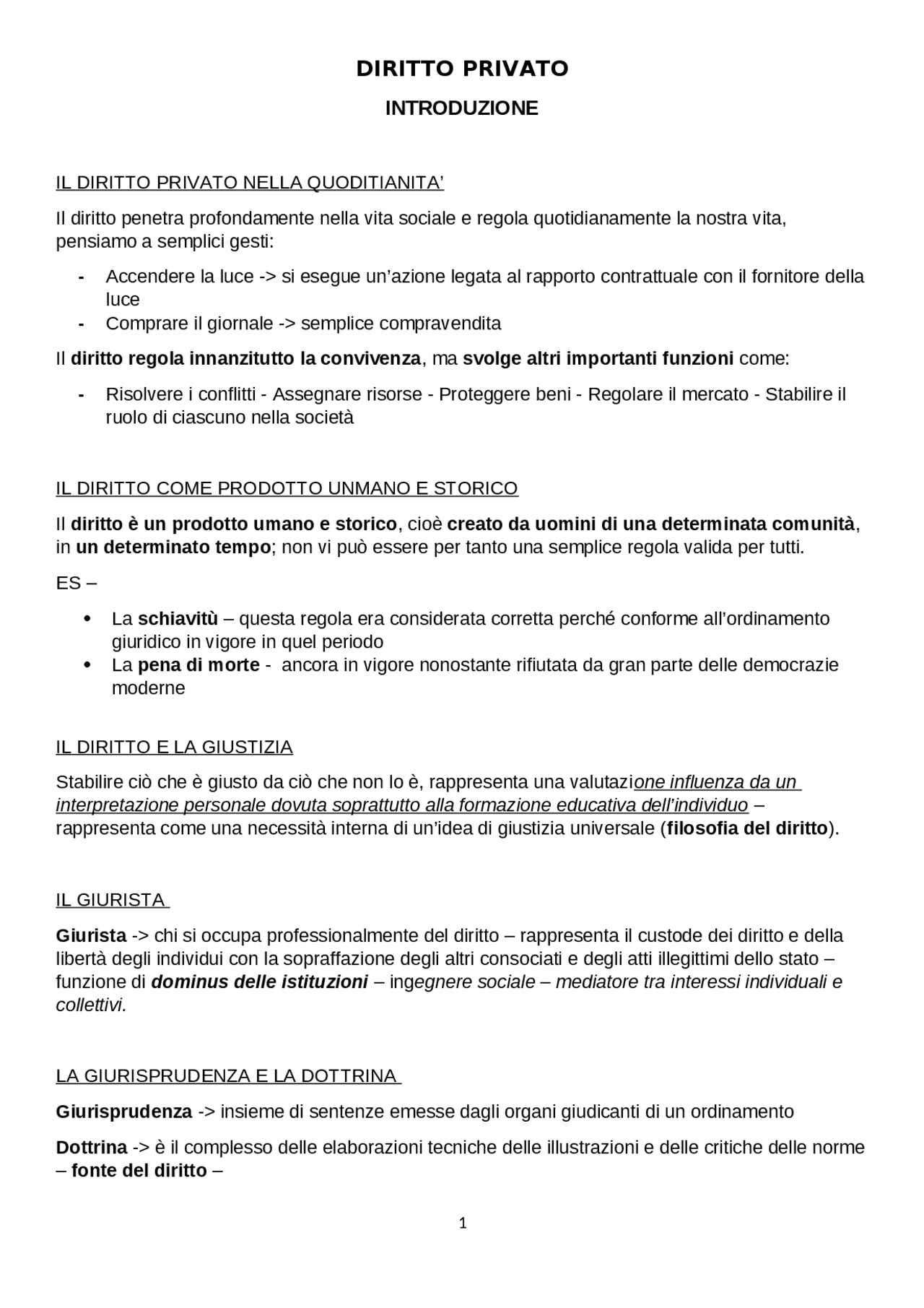 Diritto Privato Appunti Alpa Docsity