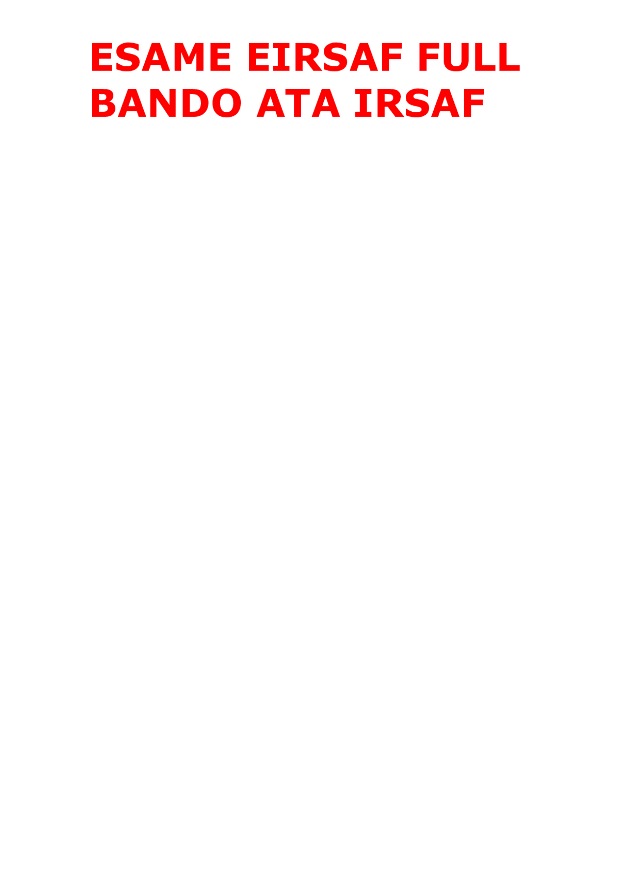 782 domande ESAME EIRSAF FULL BANDO ATA IRSAF - Docsity