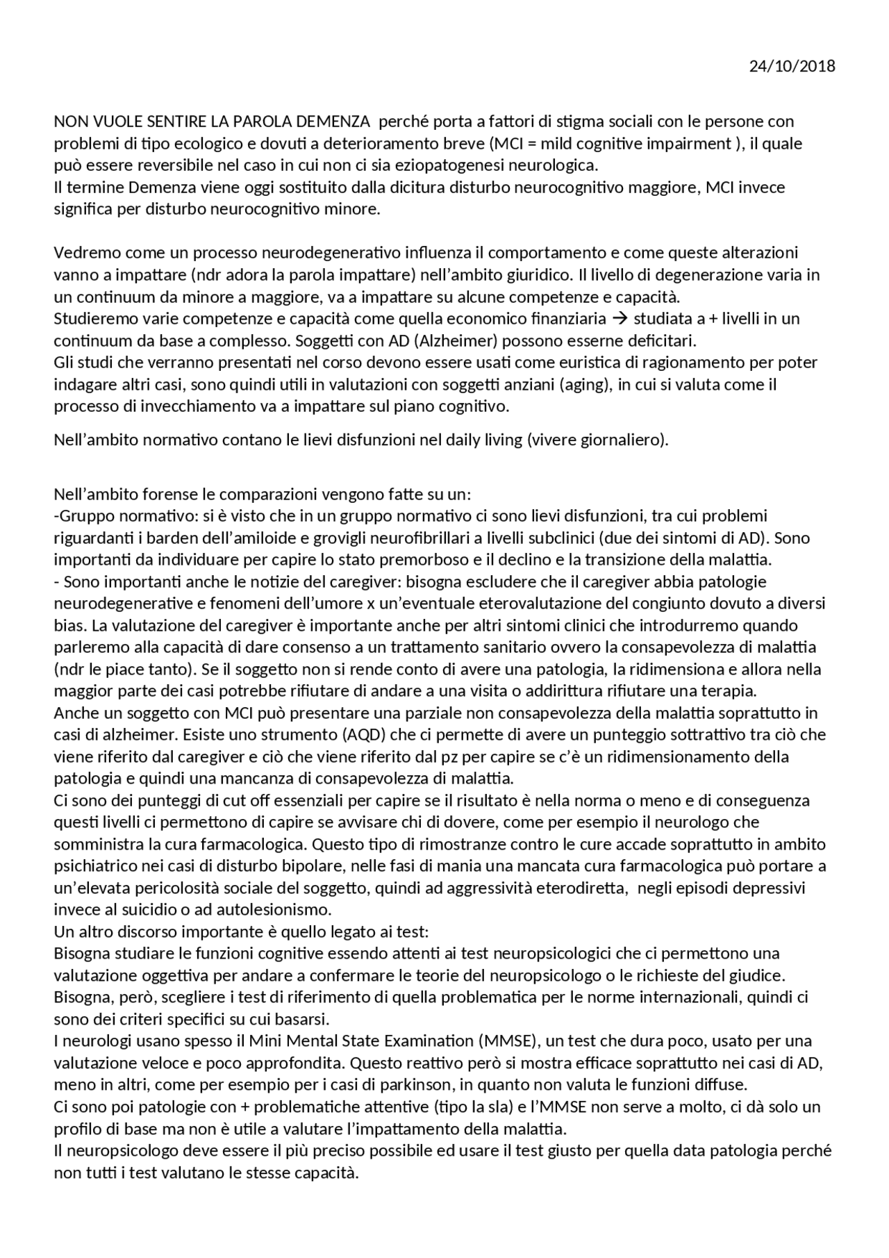 Neuropsicologia Forense Docsity