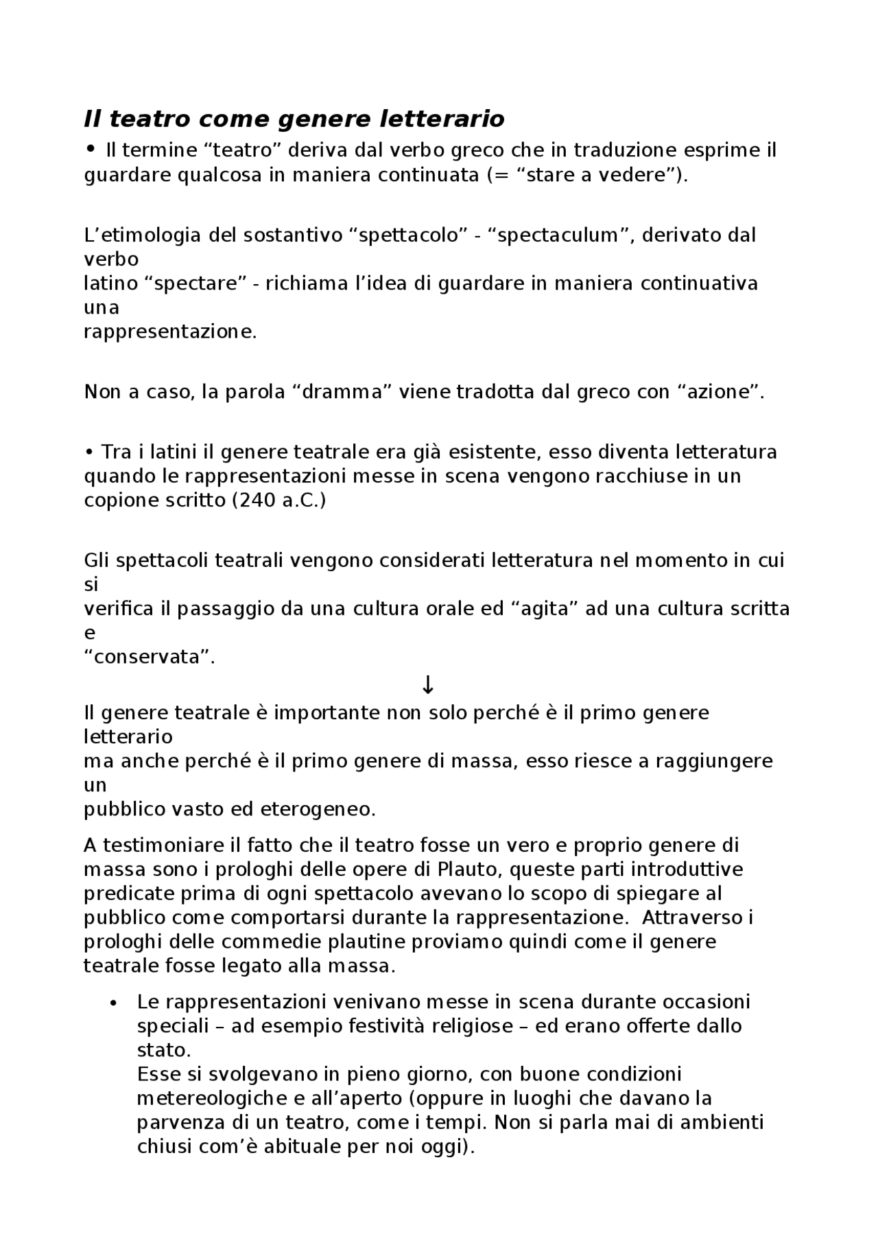 Letteratura Latina 1 Docsity