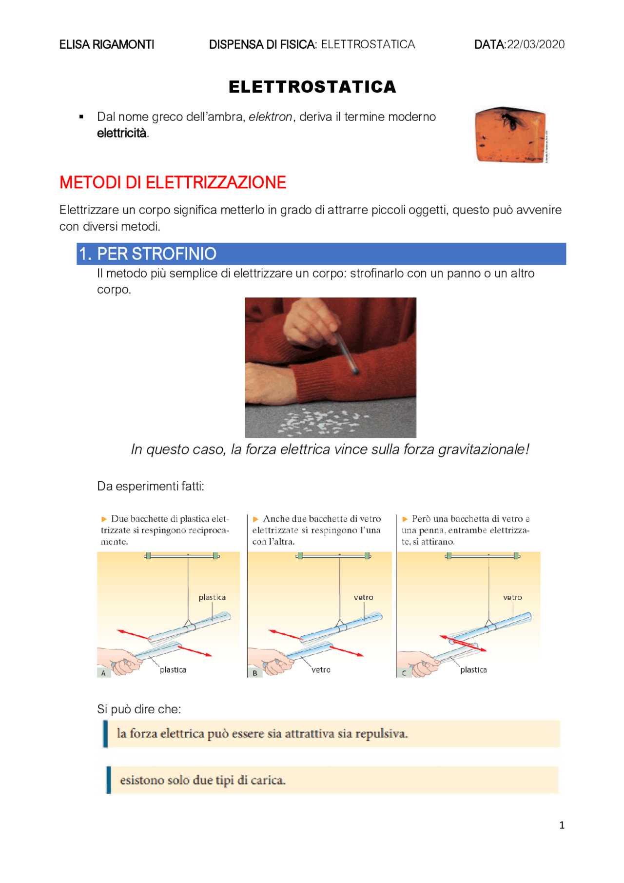 Elettrostatica Dispense Lezioni Docsity