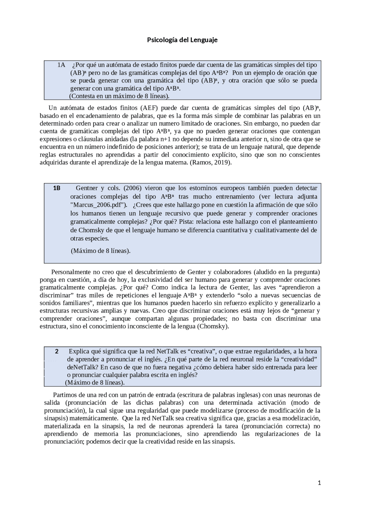 Cuestiones Resueltas Ejercicios De Psicología Escolar Docsity