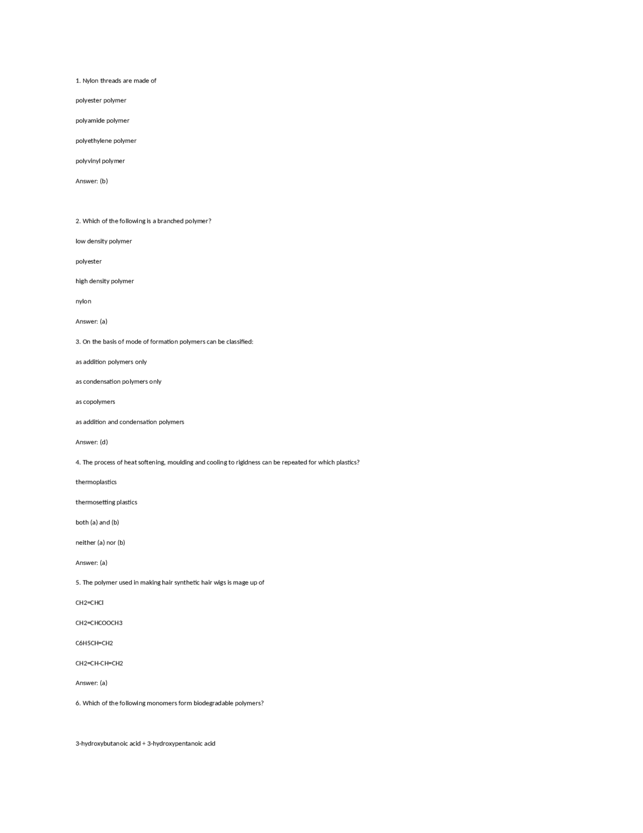 Mcq On The Chemistry Docsity