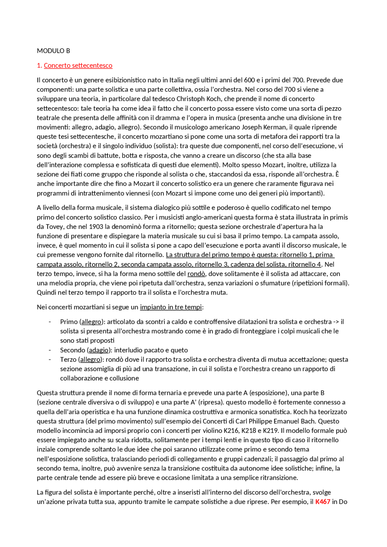 Appunti Modulo B Unimi Fertonani 2019 2020 Docsity