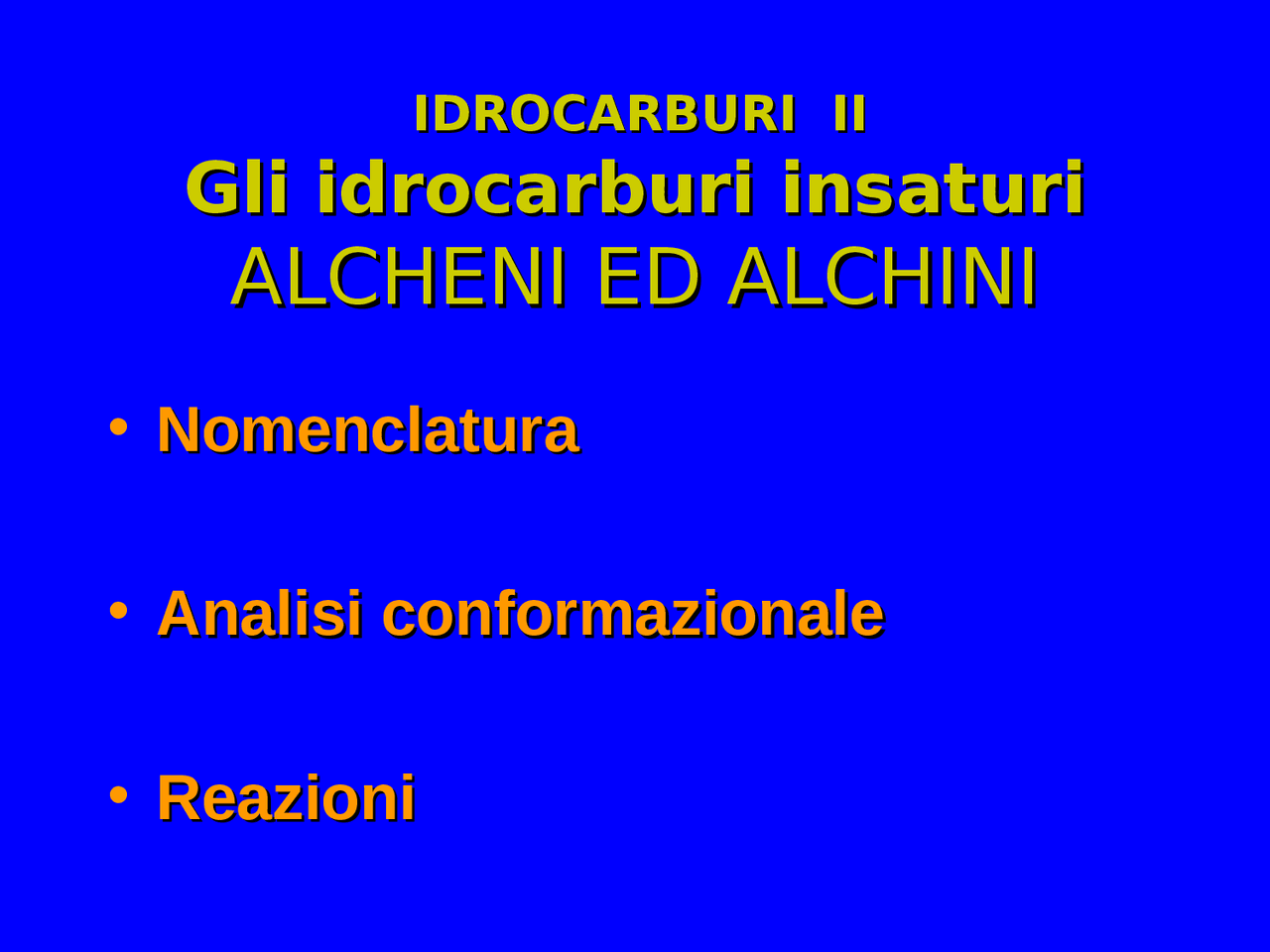 Scienze Alcheni E Alchini Docsity