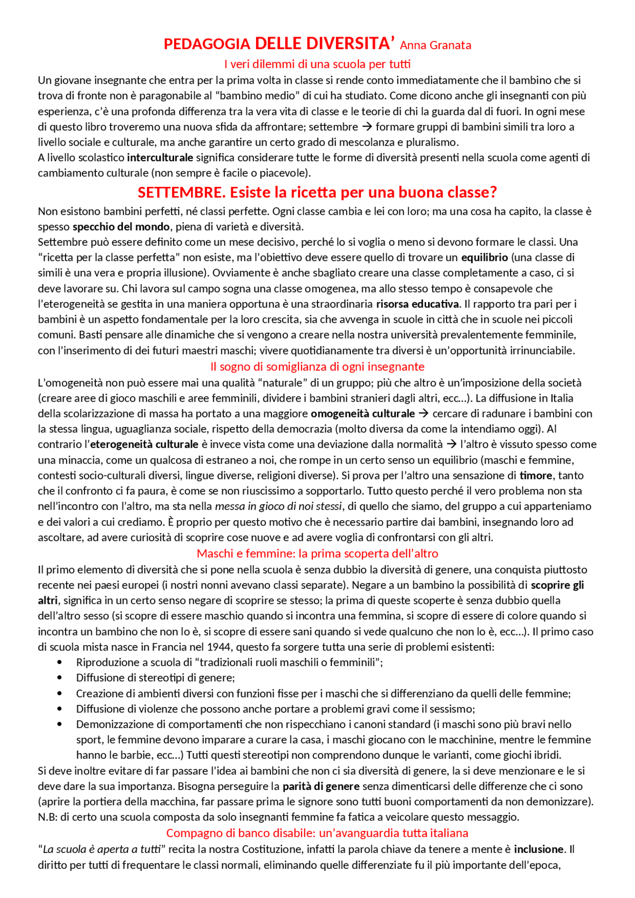 Pedagogia Delle Diversità Come Sopravvivere Un Anno In Una Classe