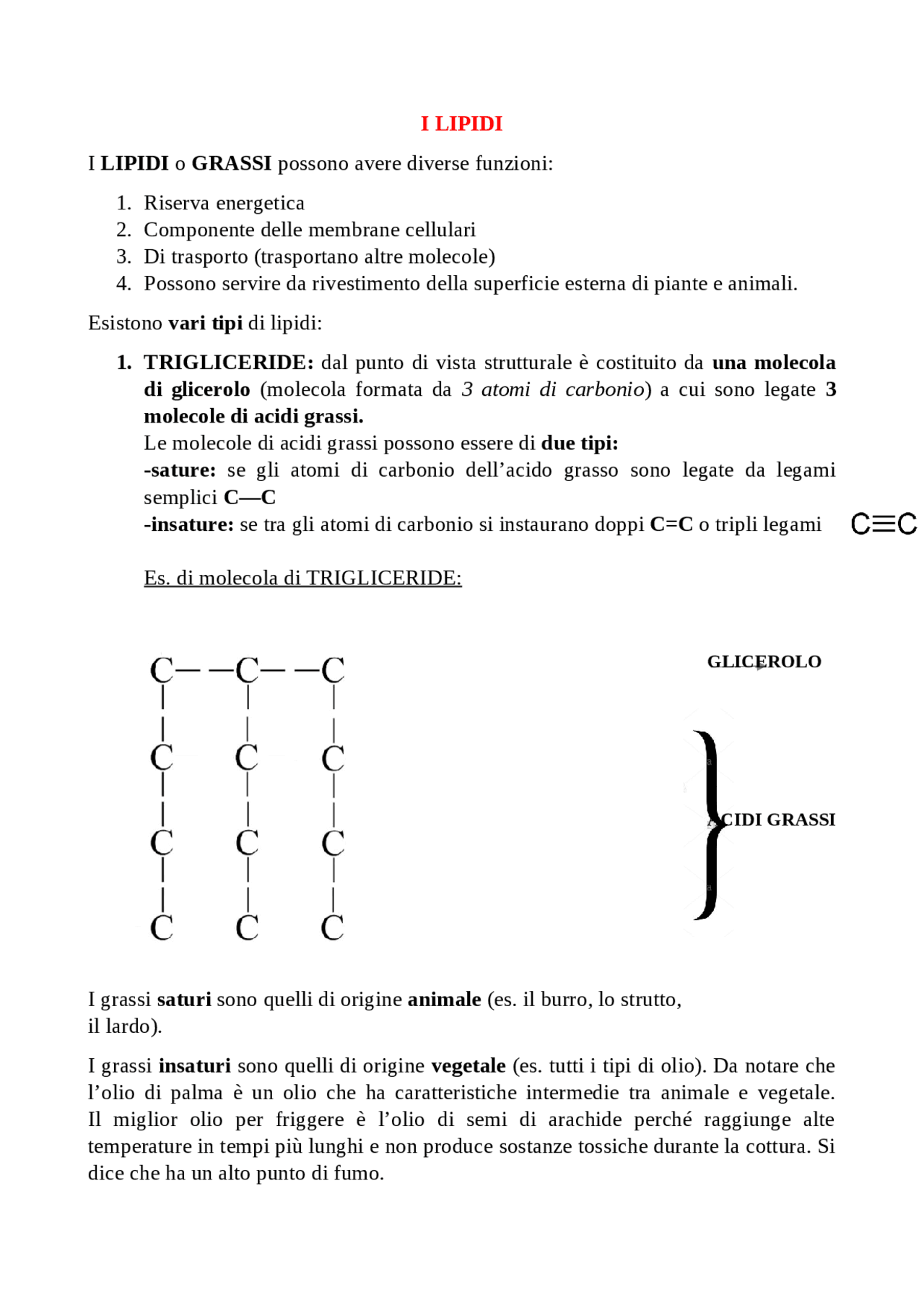 Molecole Biologiche I Lipidi Docsity