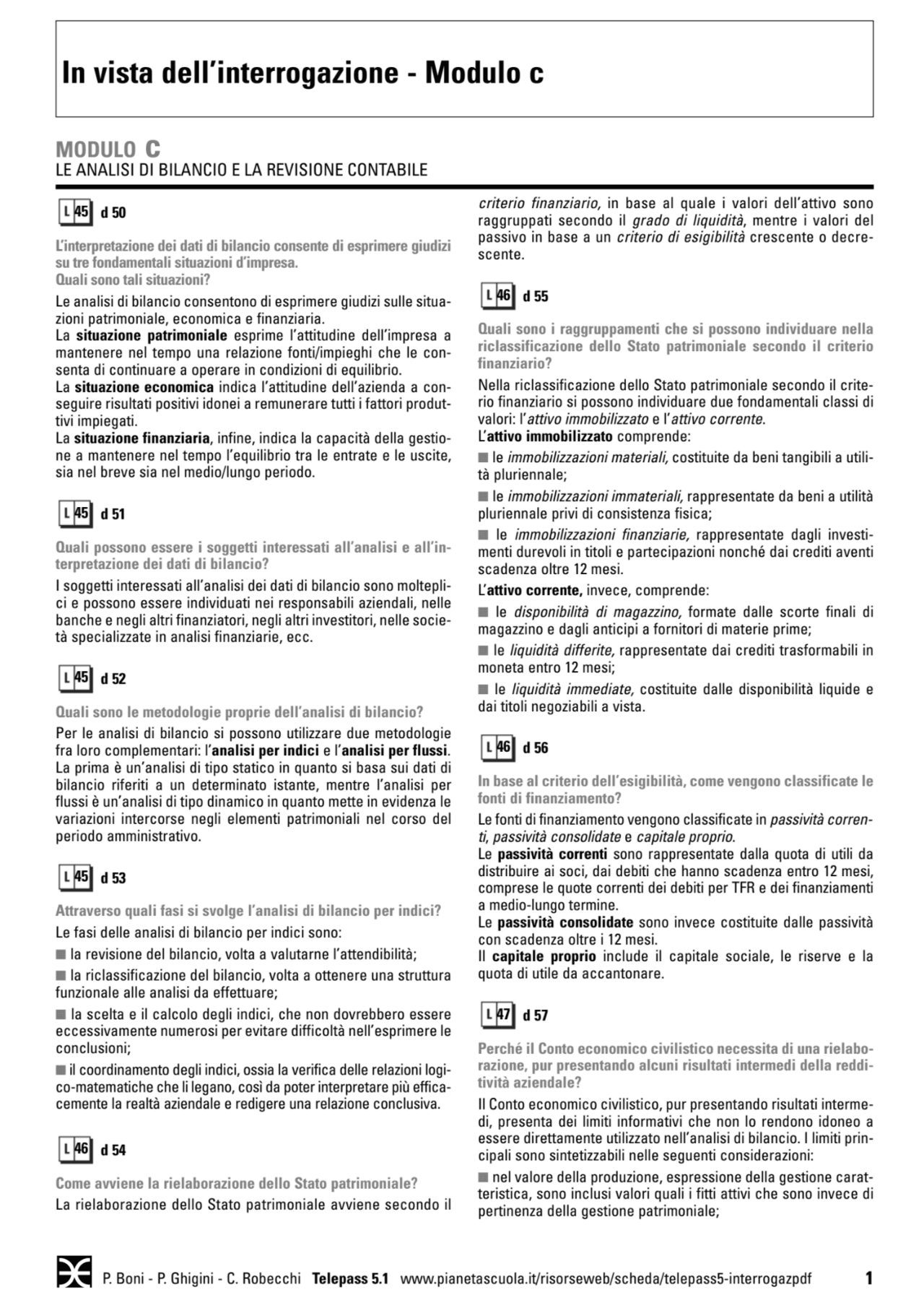 Domande Analisi Per Flussi Docsity