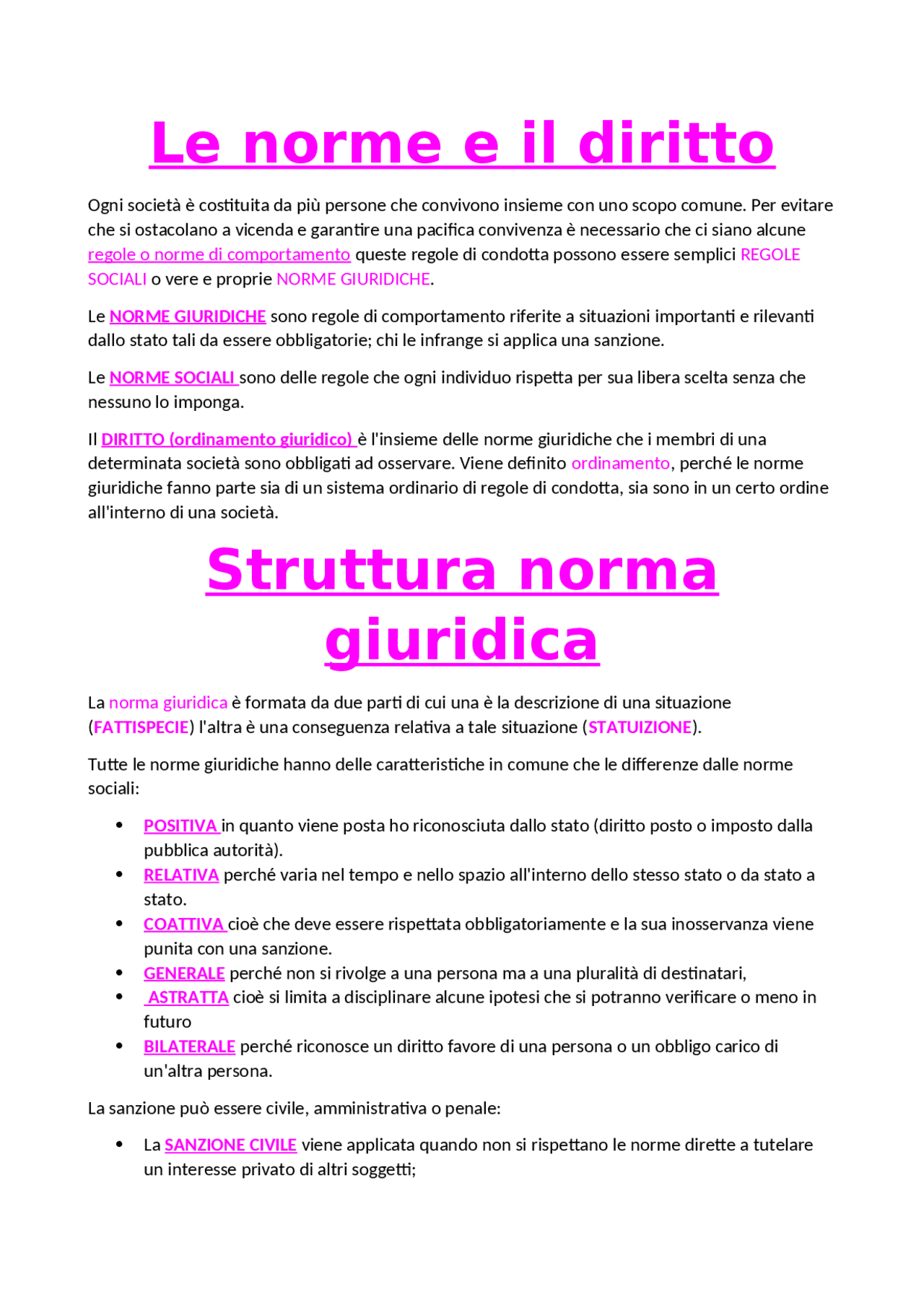 Appunti E Schemi Di Diritto Docsity