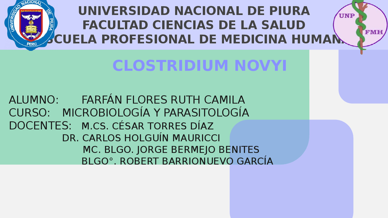 CLOSTRIDIUM NOVYI- MICROBIOLOGIA | Slide di Medicina | Docsity