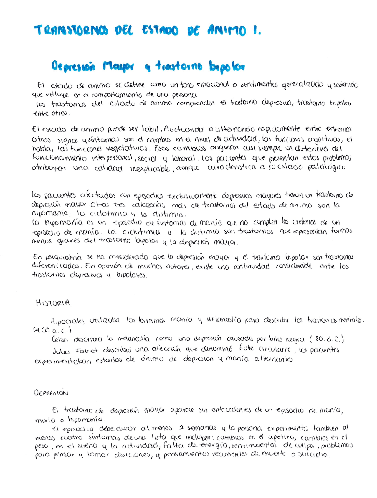 Apuntes De Psiquiatría Docsity
