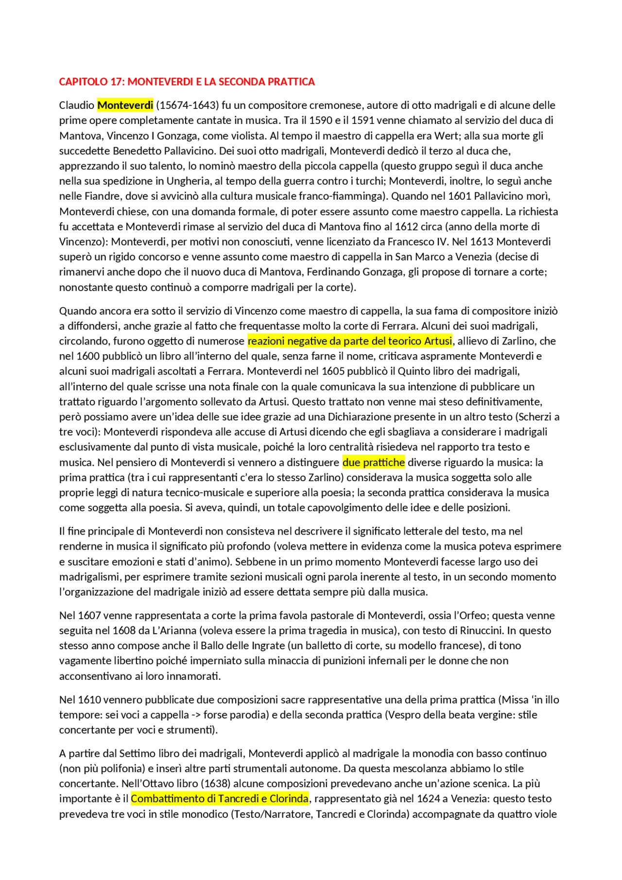 Riassunto Manuale Carrozzo Cimagalli Volume 2 Docsity