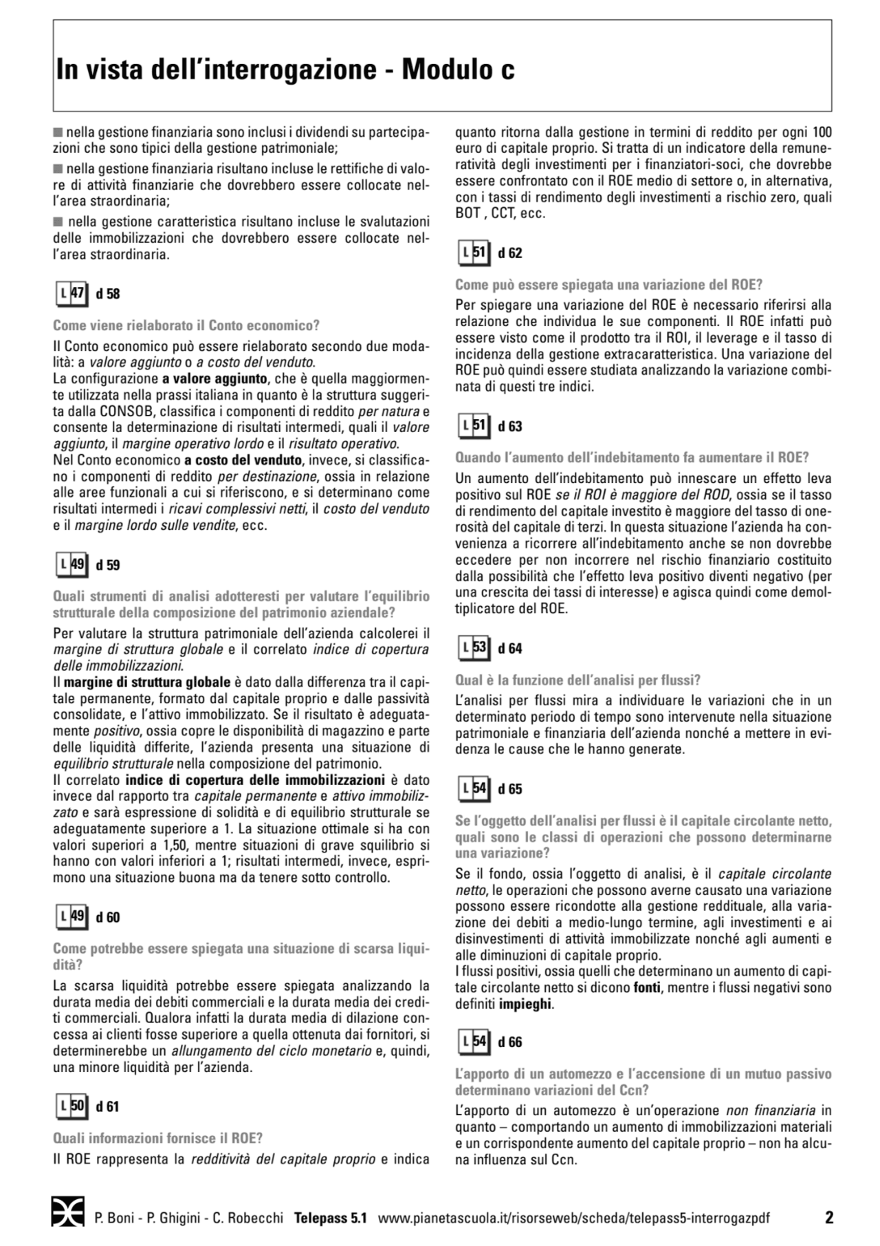 Domande Analisi Per Flussi Docsity