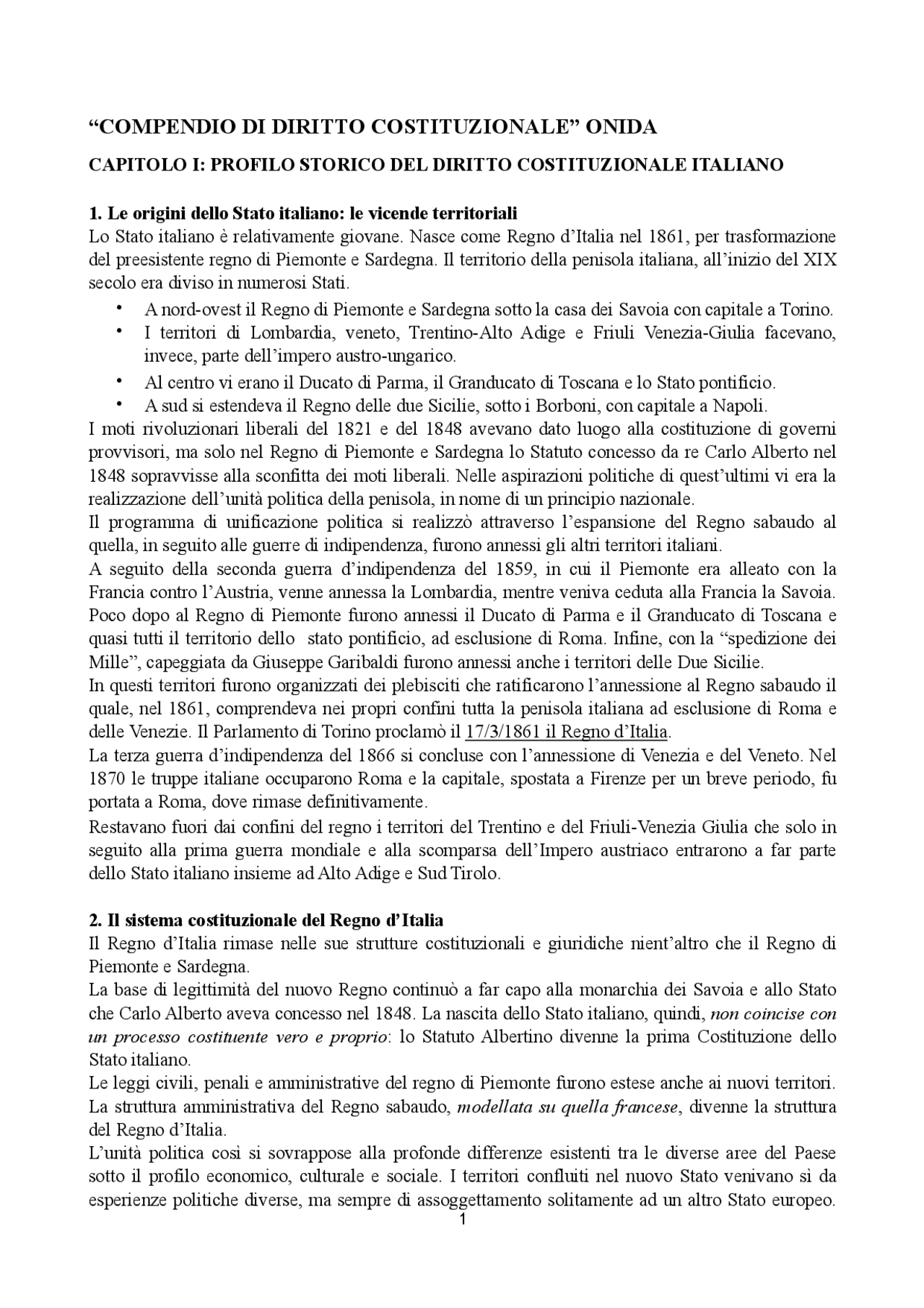Parte Prima Costituz Docsity