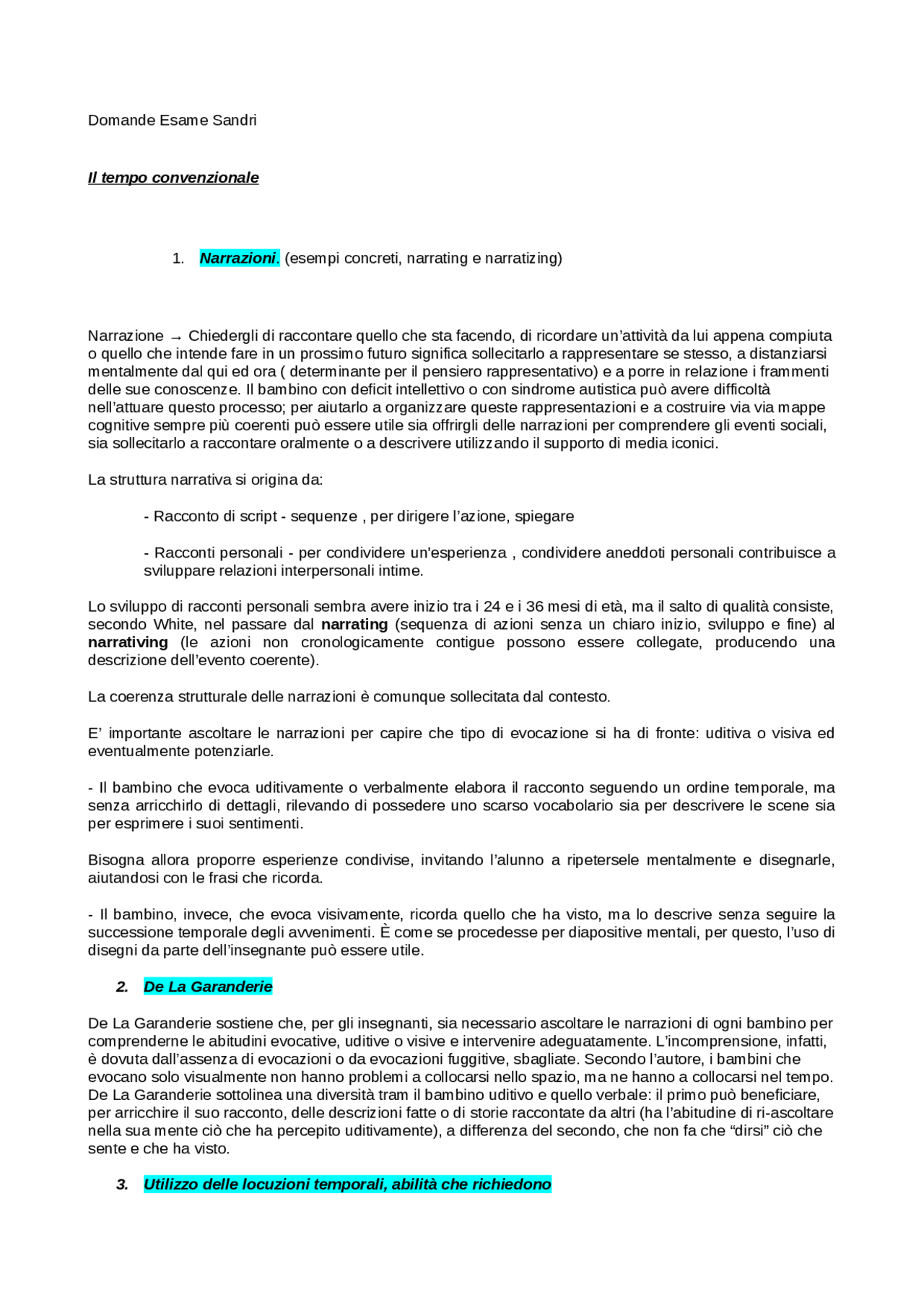 Domande E Risposte Esame Pedagogia Speciale Per Linclusione Modulo