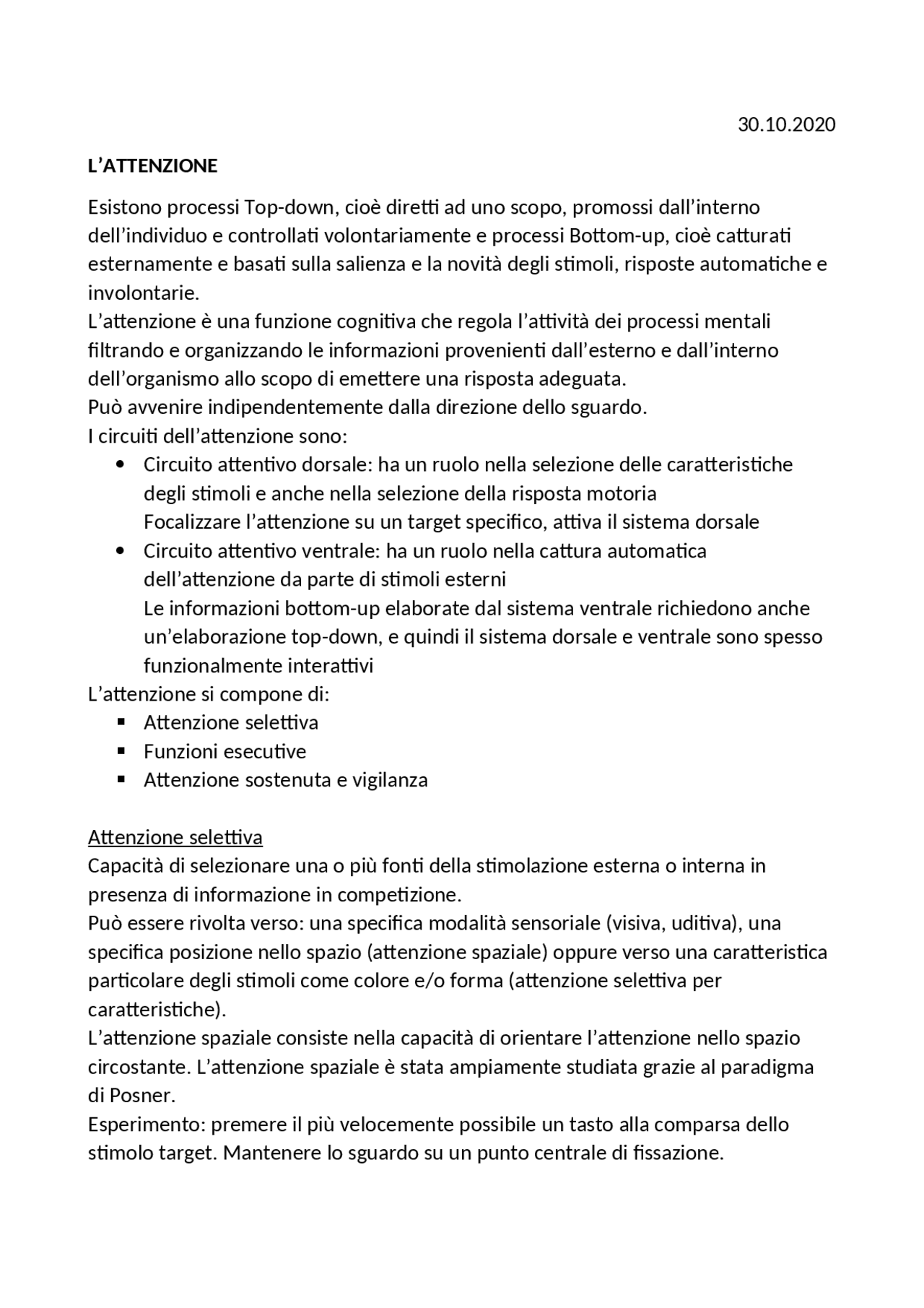 Lattenzione Docsity