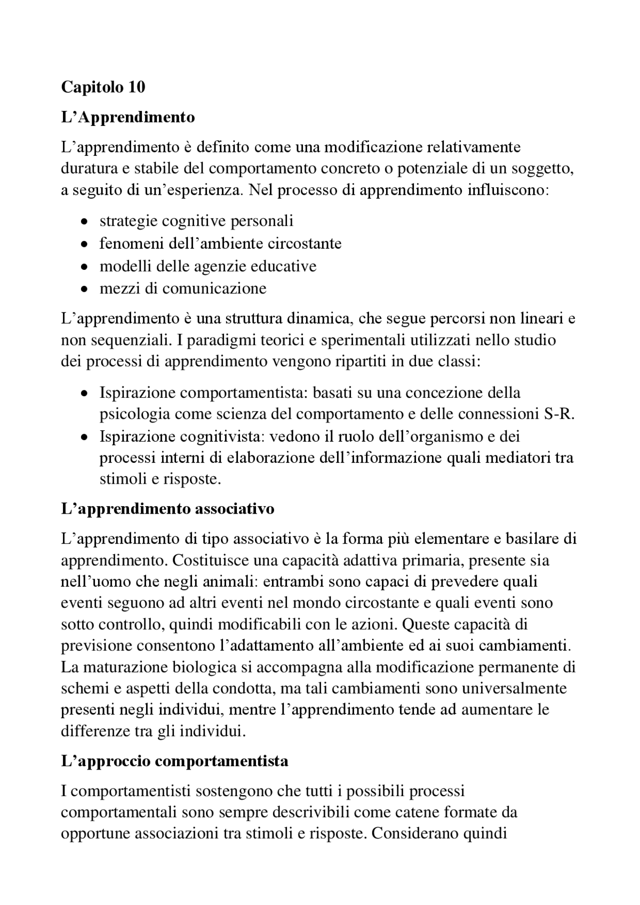 Lapprendimento 2020 Docsity