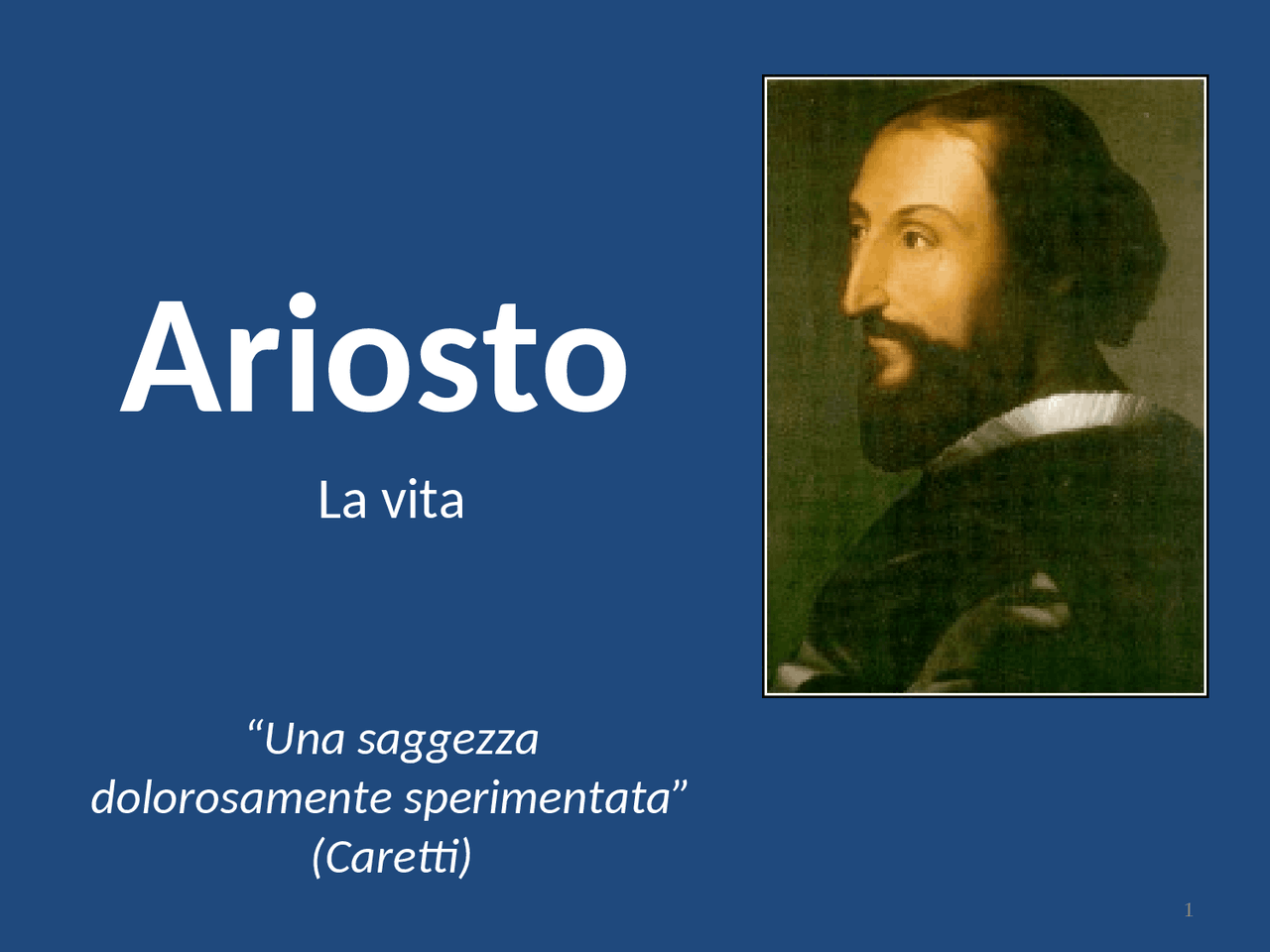 Ariosto opere: informazioni principali - Docsity
