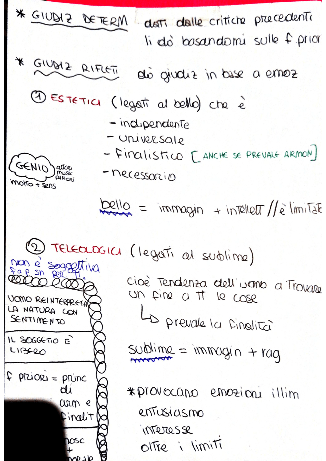 KANT schema critica del giudizio - Docsity