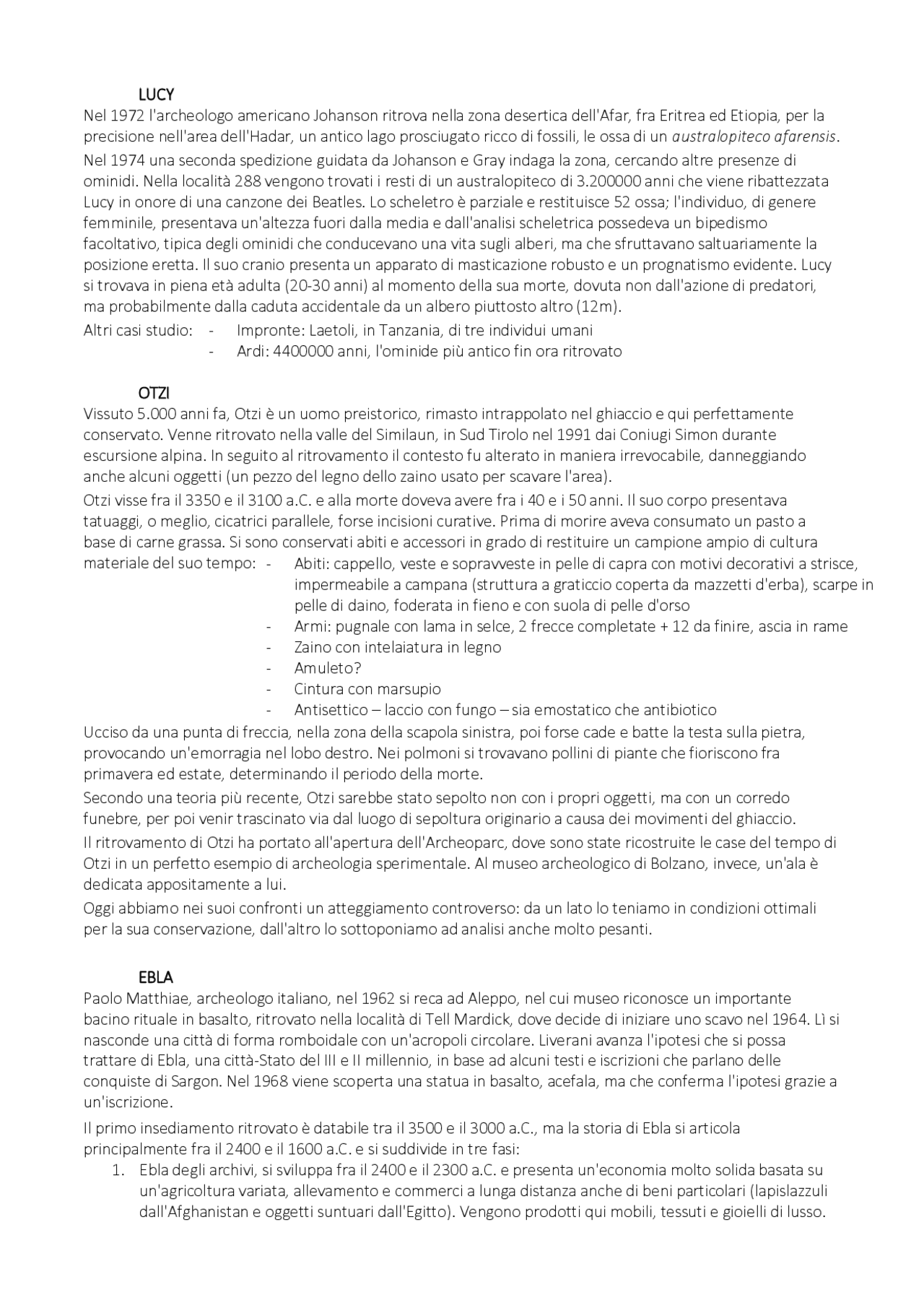 A Come Archeologia Riassunto Docsity