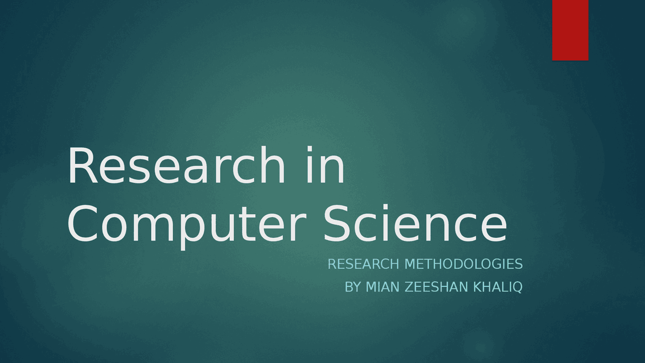 Research Methodologies For Ms And High Level Lecture Slides Docsity