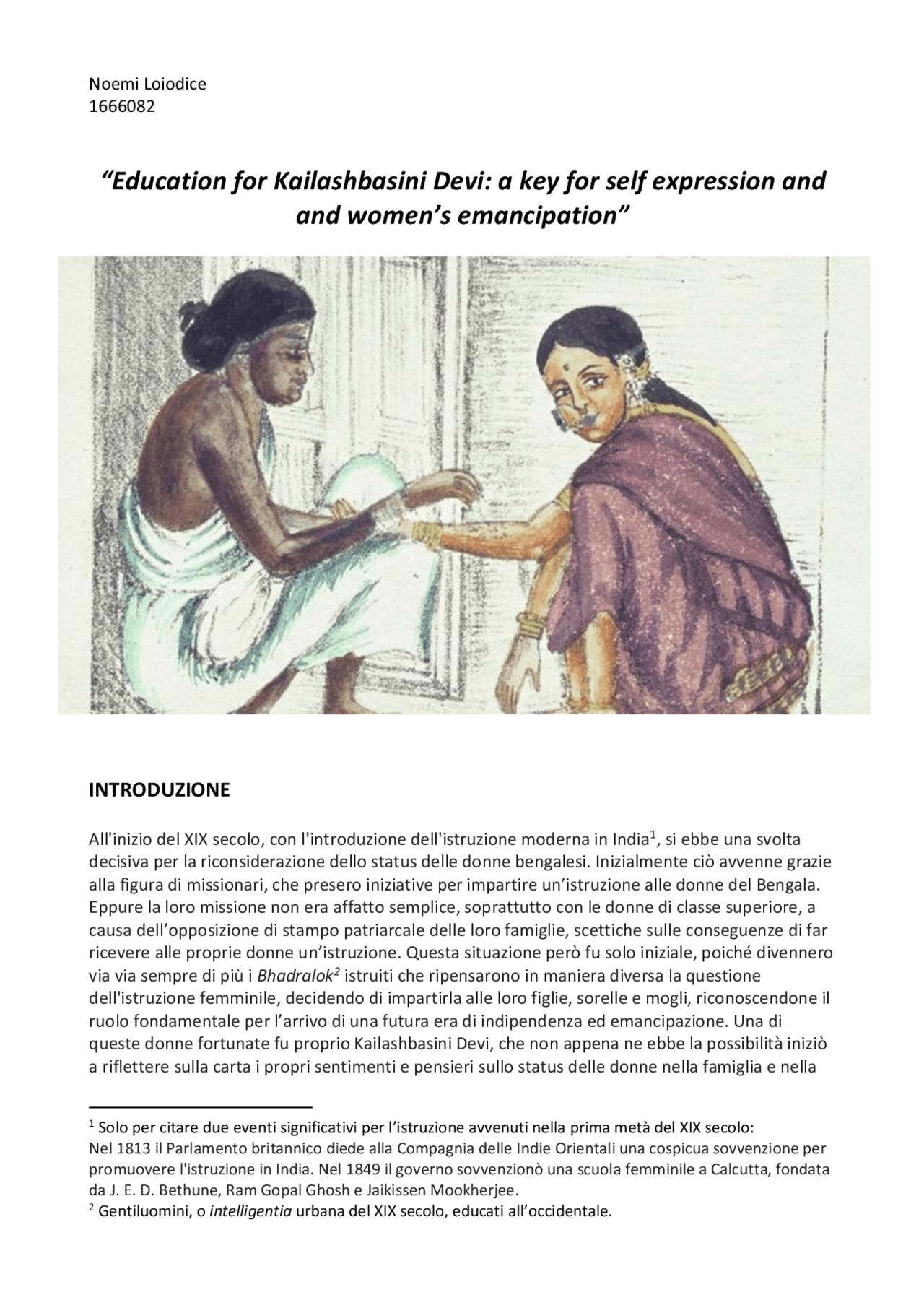 “Education for Kailashbasini Devi: a key for self expression and and ...