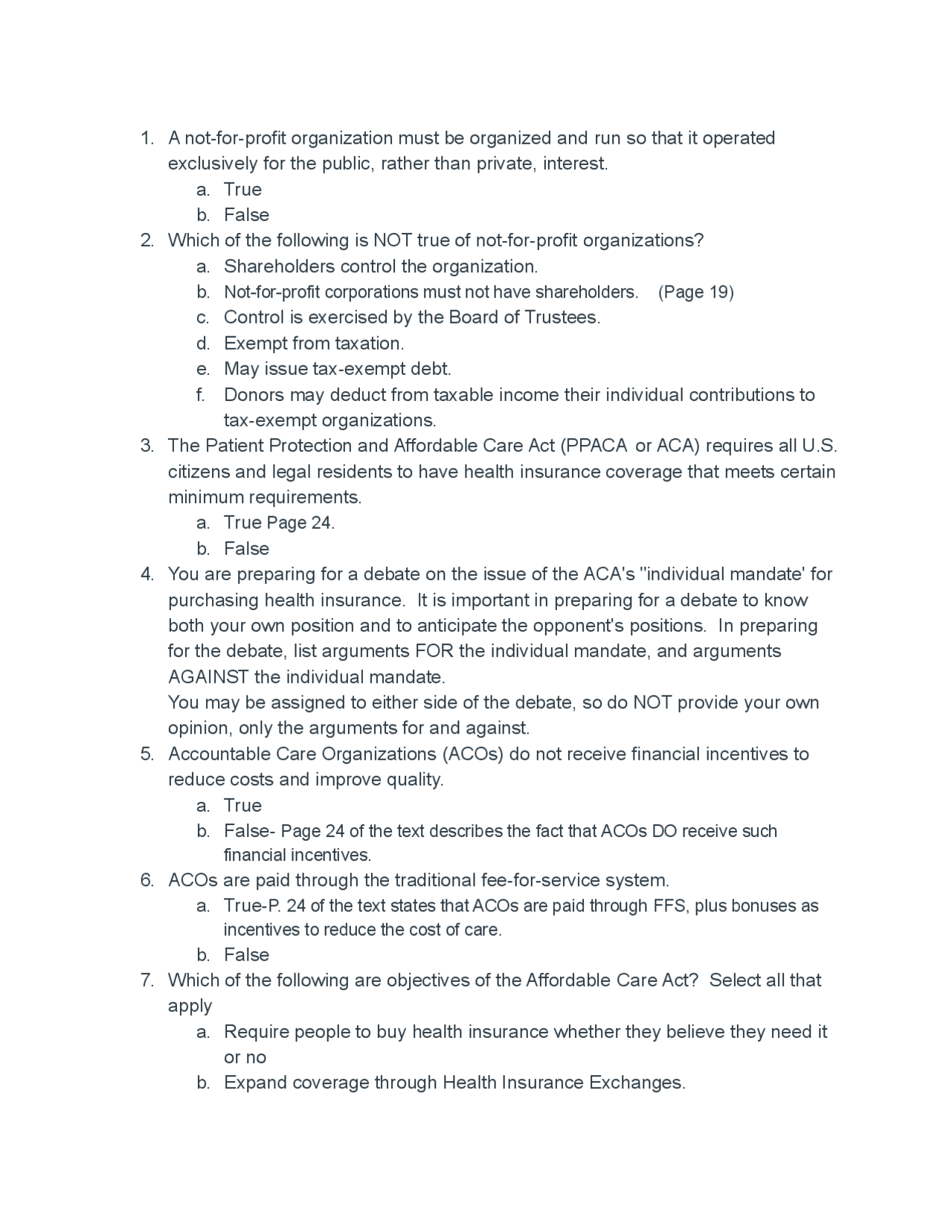 Quiz 1 For Financial Management Mph Docsity