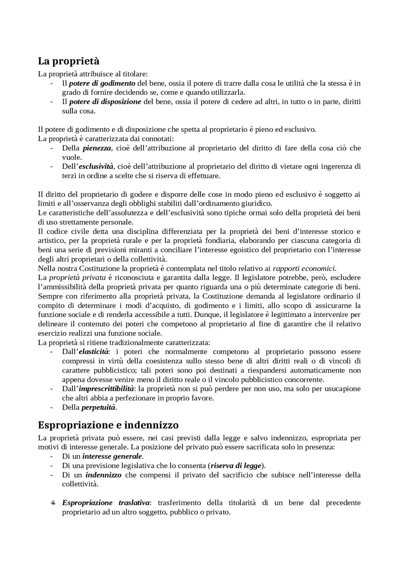 La Proprietà Docsity