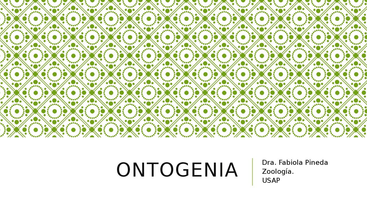 Ontogenía: Desarrollo Ontogenético de los Animales | Diapositivas de ...