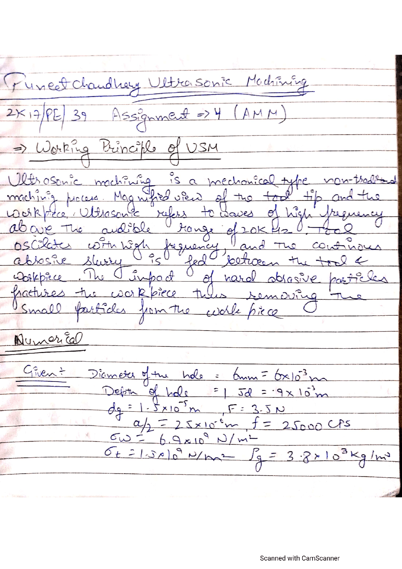Assignment Of Advance Manufacturing Maching Docsity