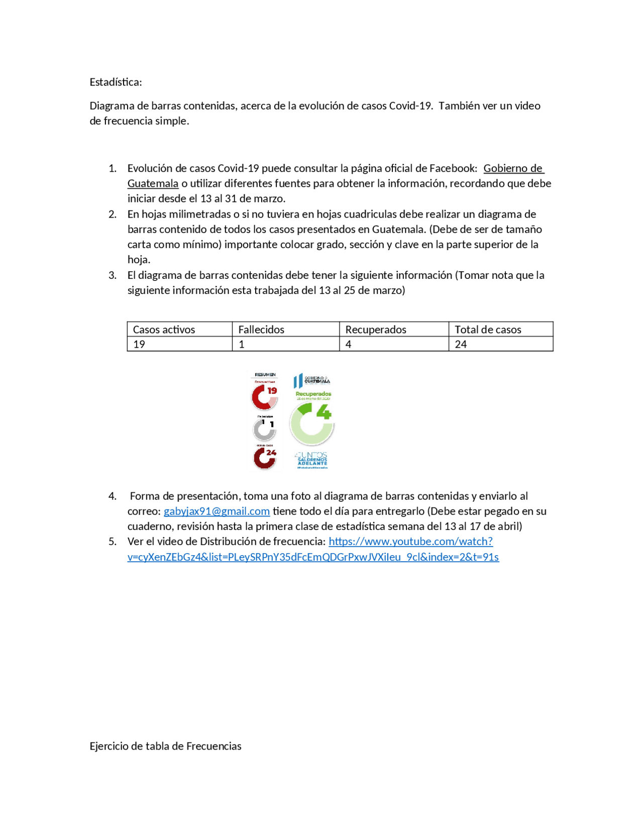 Ejercicios Estadística Docsity