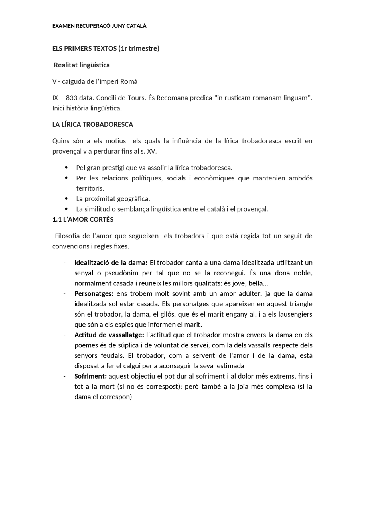 Català Apunts 1ero Bachilerato Docsity