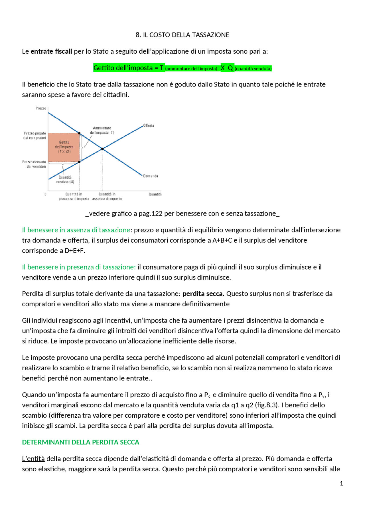 Costo Della Tassazione Docsity