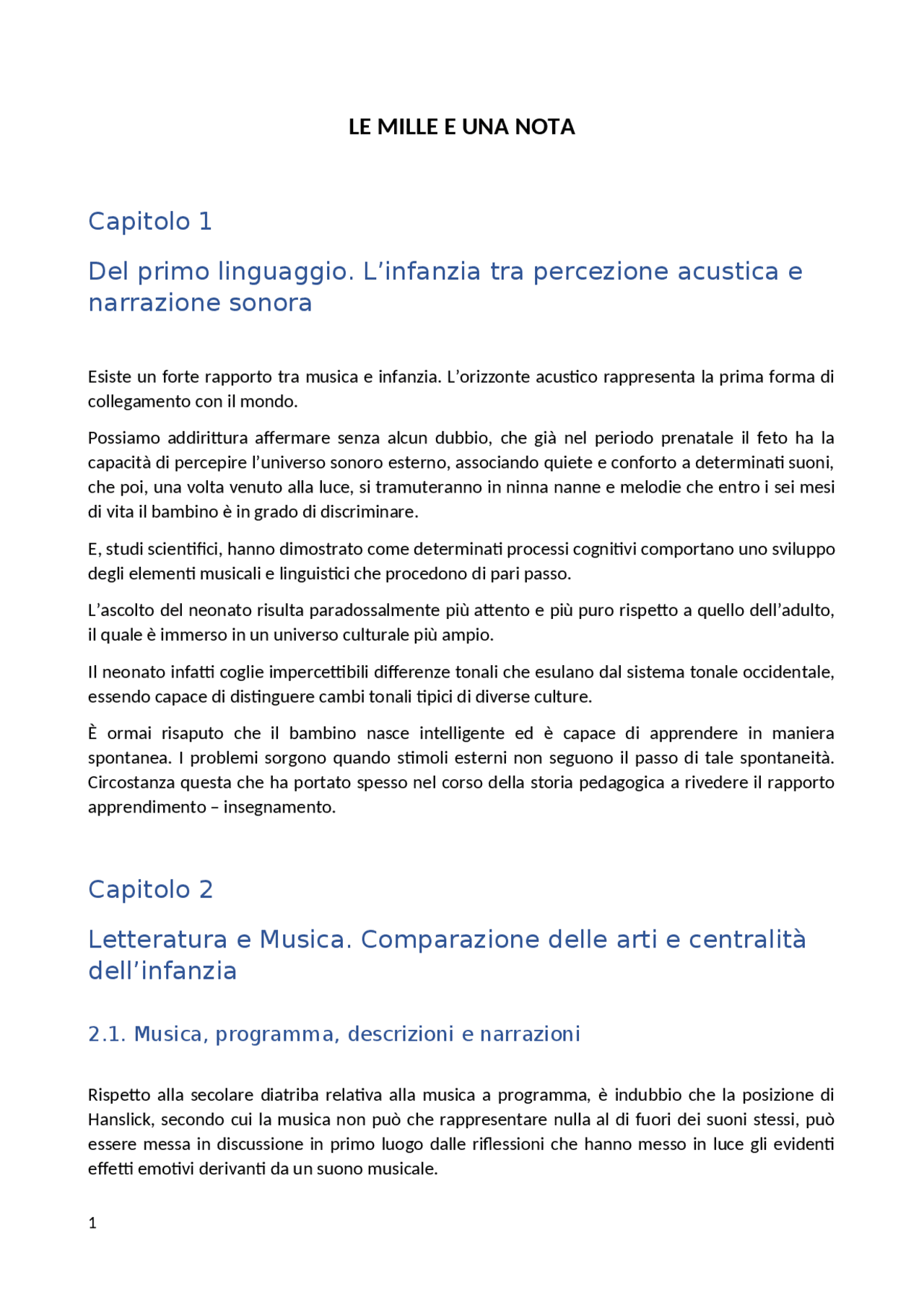Le Mille E Una Nota Di Leonardo Acone Docsity