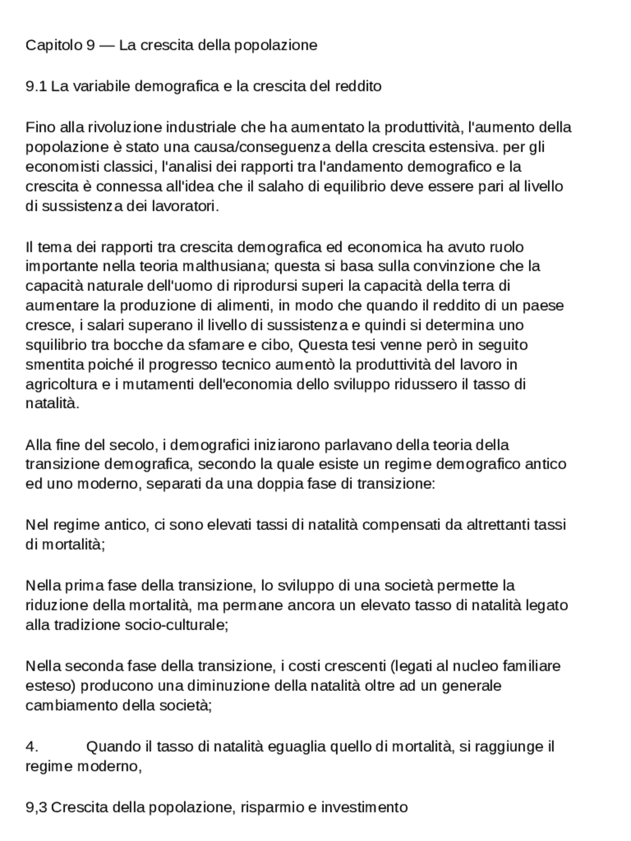 Economia Dello Sviluppo Docsity